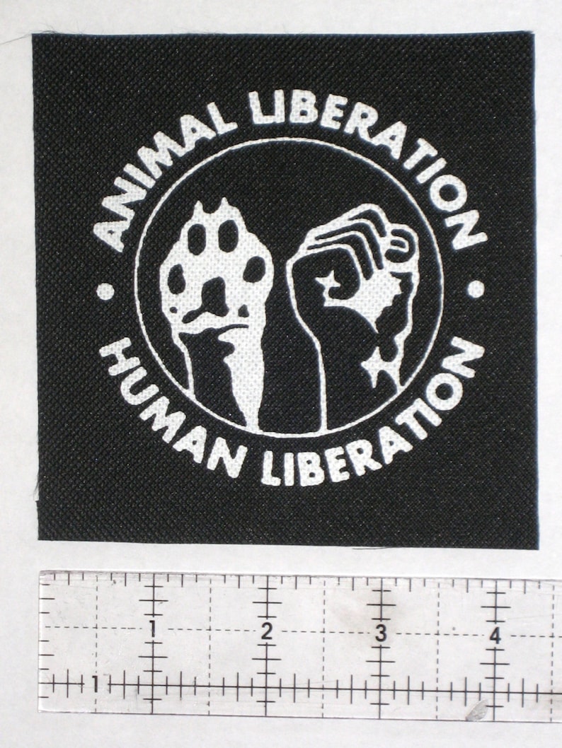 Human Animal Liberation Front Patch Punk Anarchy Anti Government Earth ...