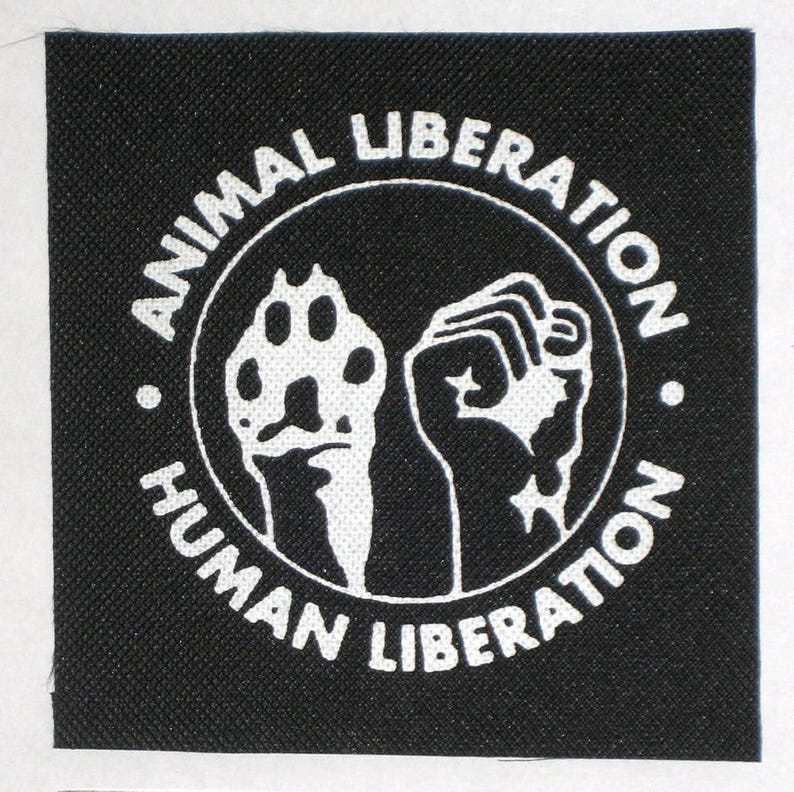 Human Animal Liberation Front Patch Punk Anarchy Anti Government Earth ...