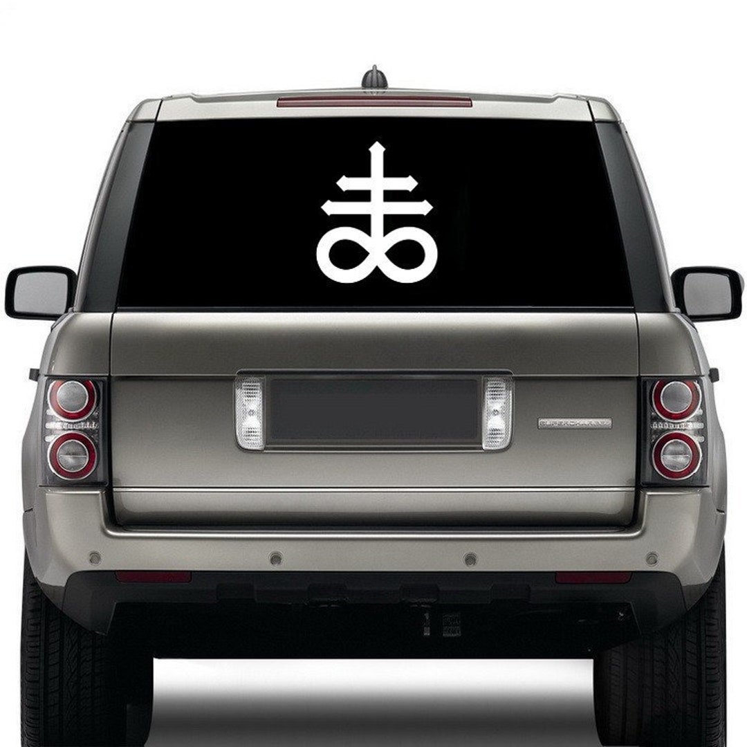 Leviathan Cross Die Cut Vinyl Sticker - Pentagram Decal Satanic Occult ...