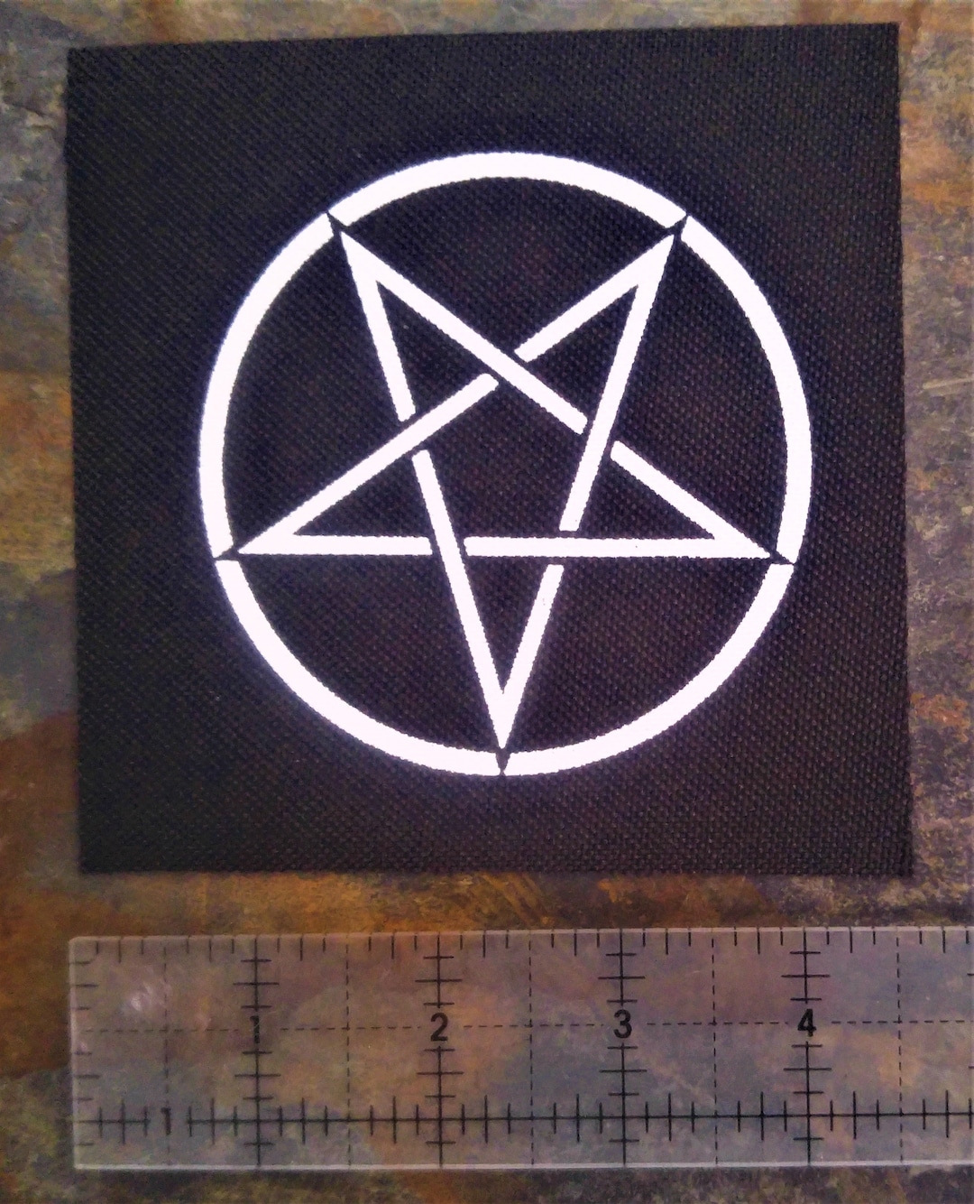 Inverted Pentacle Patch - Satanic Pentagram Baphomet Goat of Mendes ...