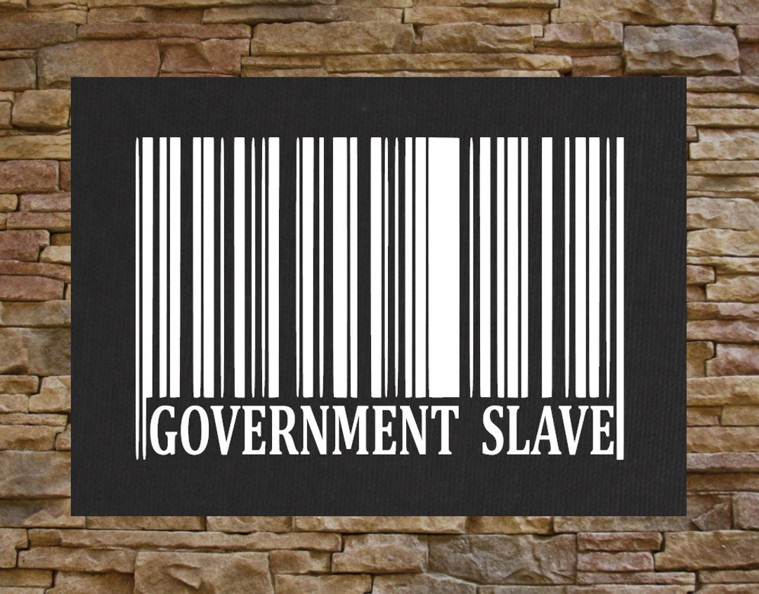Government Slave Canvas Print / BACK Patch Anarchy Anarcho Punk Human ...