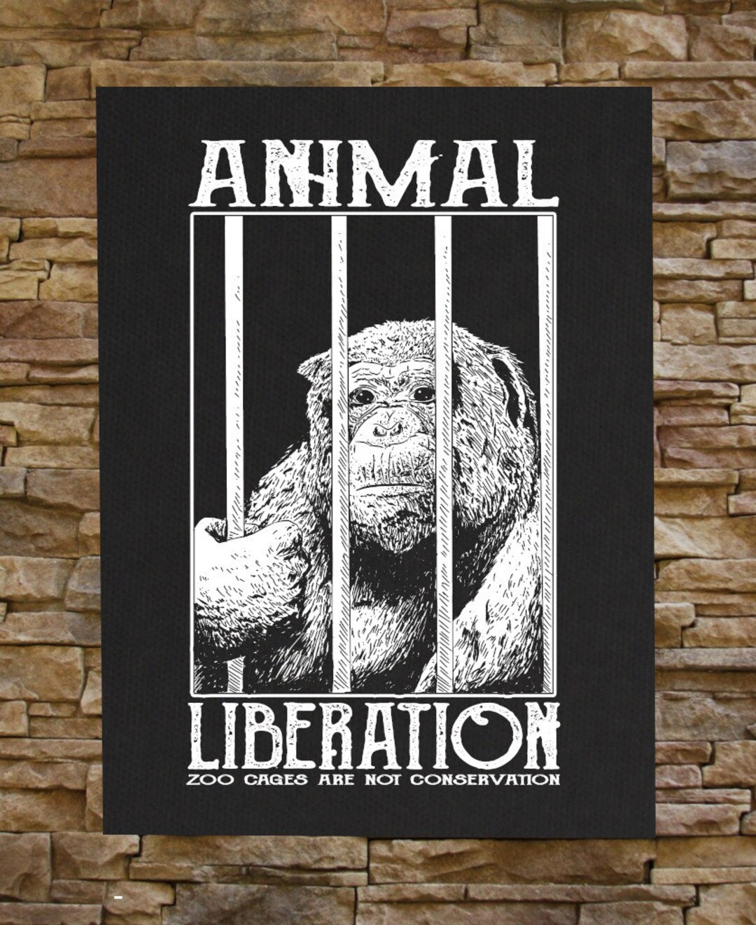 Animal Liberation Canvas Print / BACK Patch Front Welfare - Etsy España