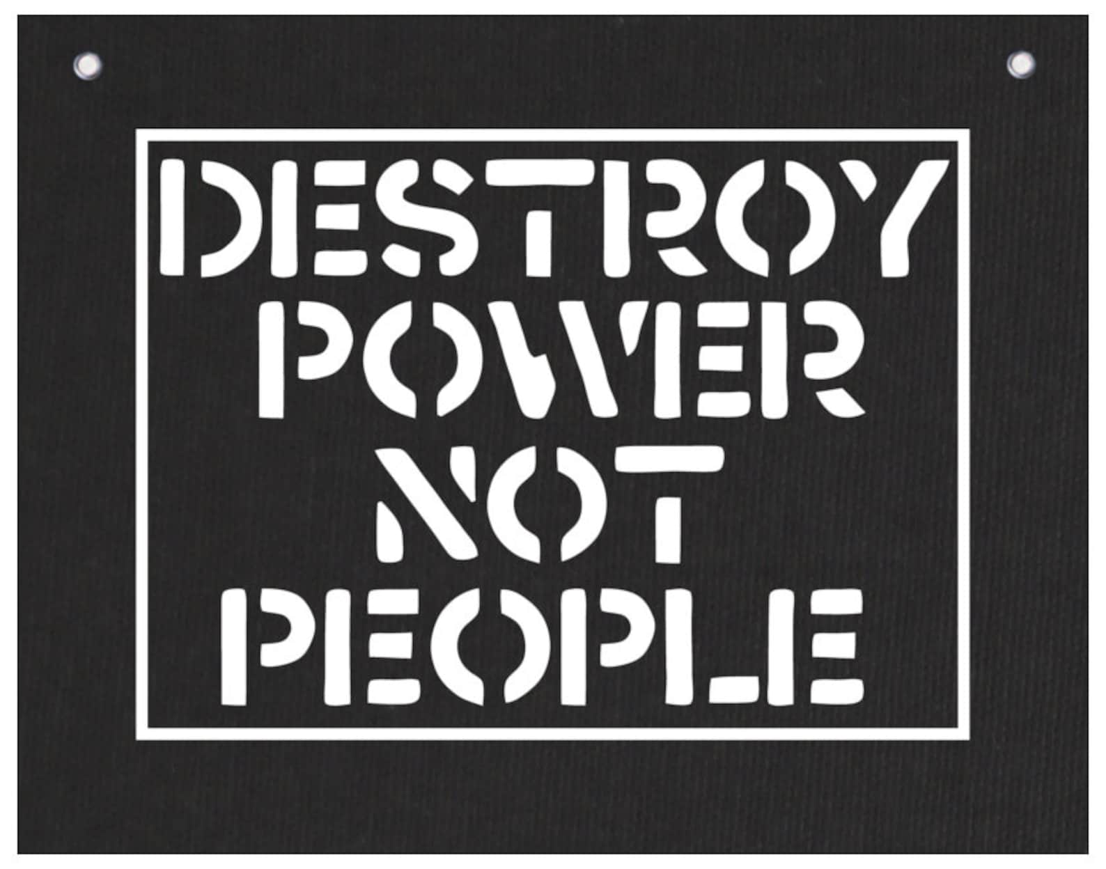 Destroy Power Not People Wall Tapestry Anarchy Activism punk | Etsy
