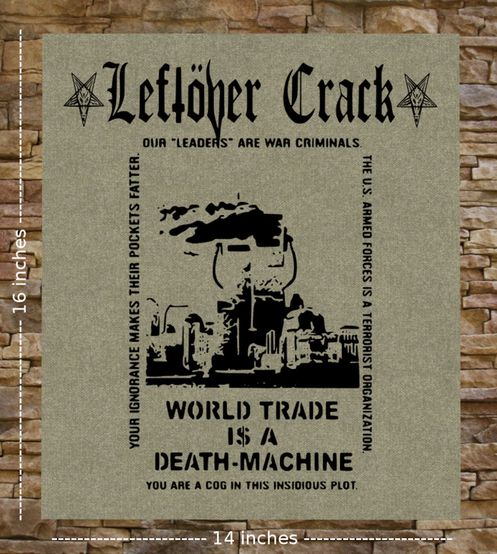 Leftover Crack BACK PATCH Anarcho Punk Crust Ska Choking Victim Star ...