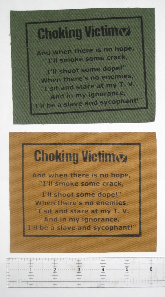 CHOKING VICTIM DIY Patch Anarcho Punk Crust Ska Leftover | Etsy