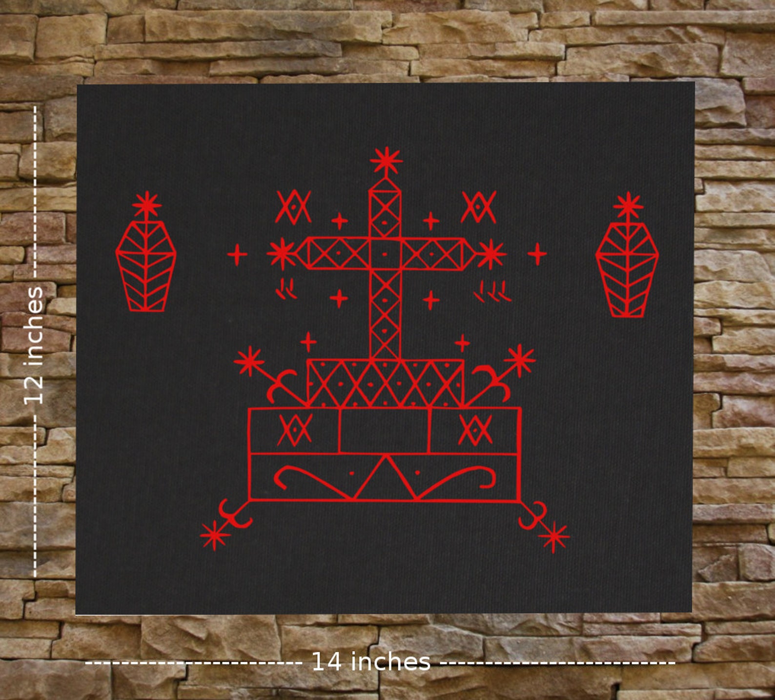Baron Samedi Voodoo Veve Canvas Print / BACK Patch - Skull Occult ...