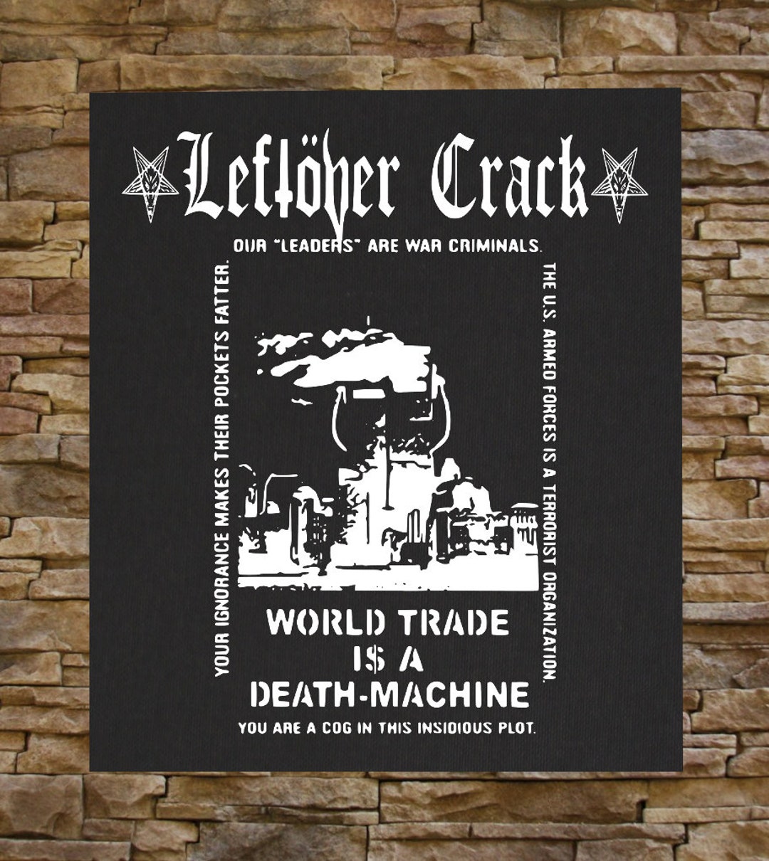 Leftover Crack BACK PATCH Anarcho Punk Crust Ska Choking Victim Star ...
