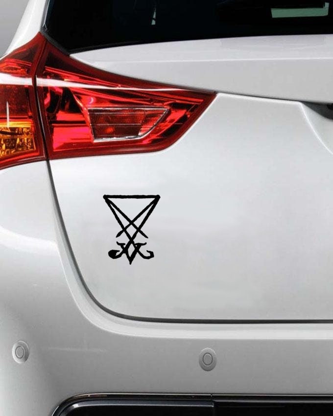 Sigil of Lucifer Die Cut Vinyl Sticker Pentagram Decal | Etsy