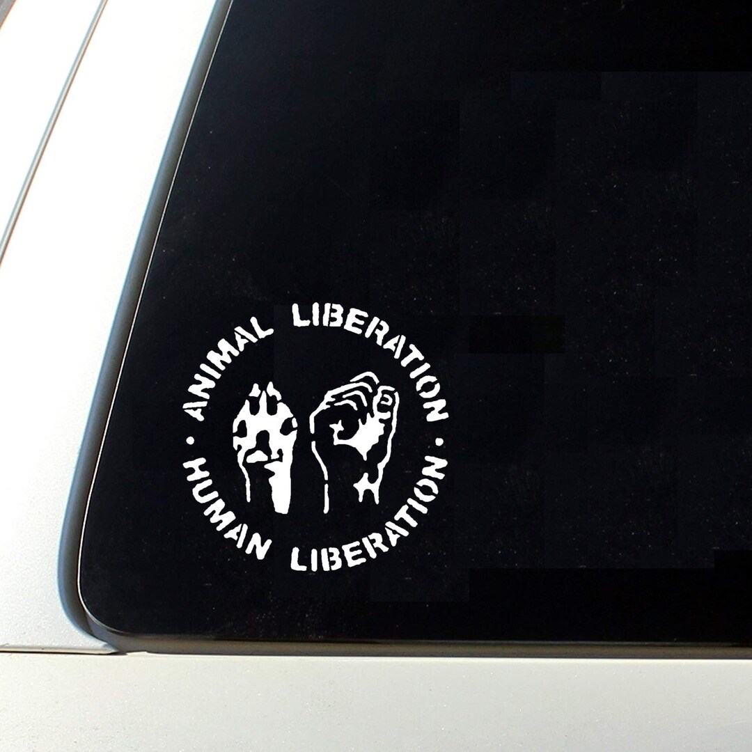 Animal & Human Liberation Die Cut Vinyl Sticker - Waterproof Front ...