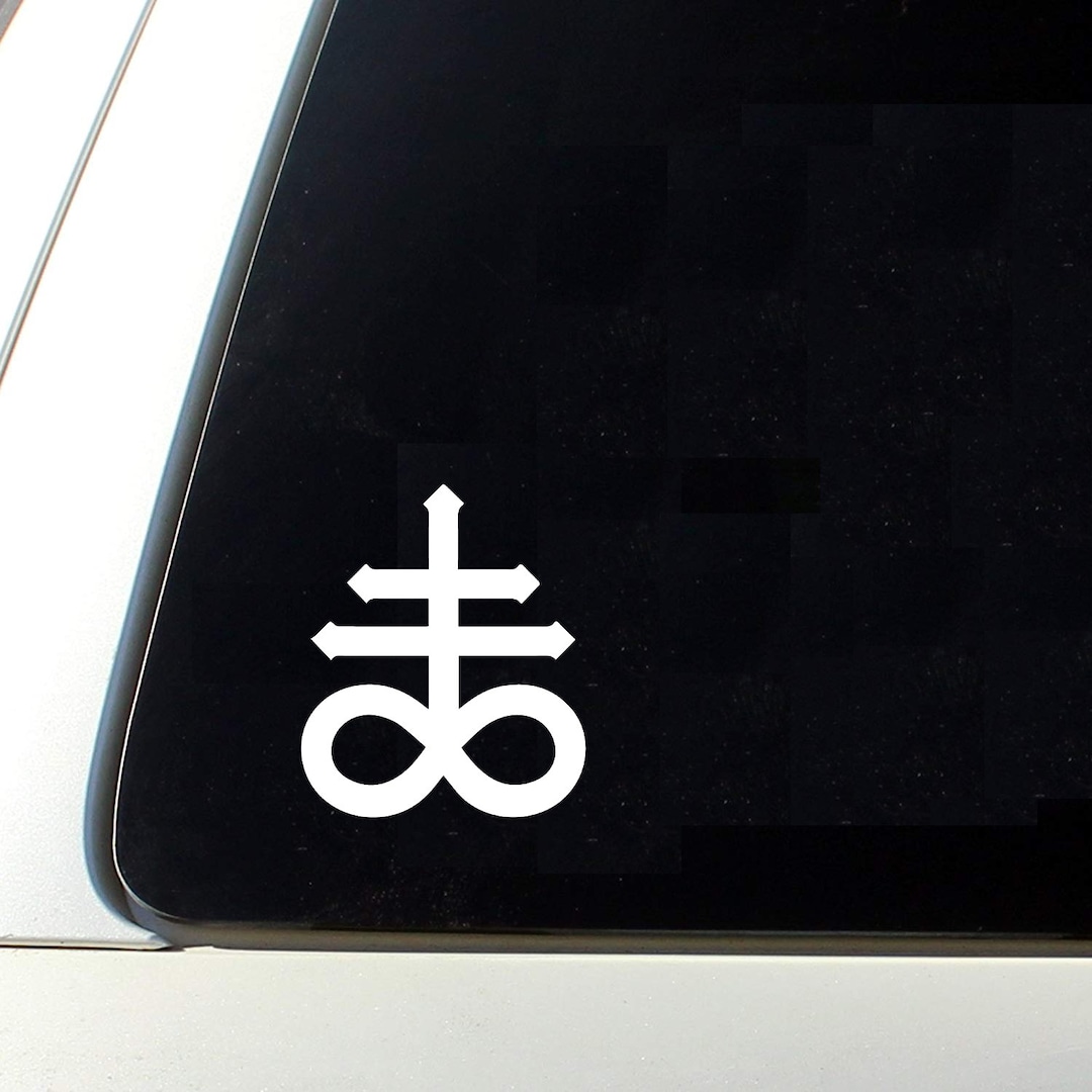 Leviathan Cross Die Cut Vinyl Sticker - Pentagram Decal Satanic Occult ...