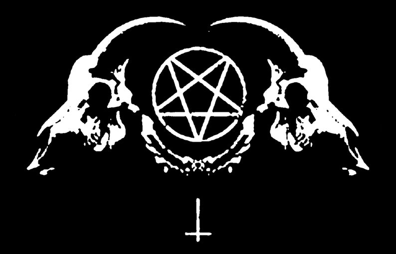 Goat Skull Die Cut Vinyl Sticker Pentagram Decal Satanic | Etsy