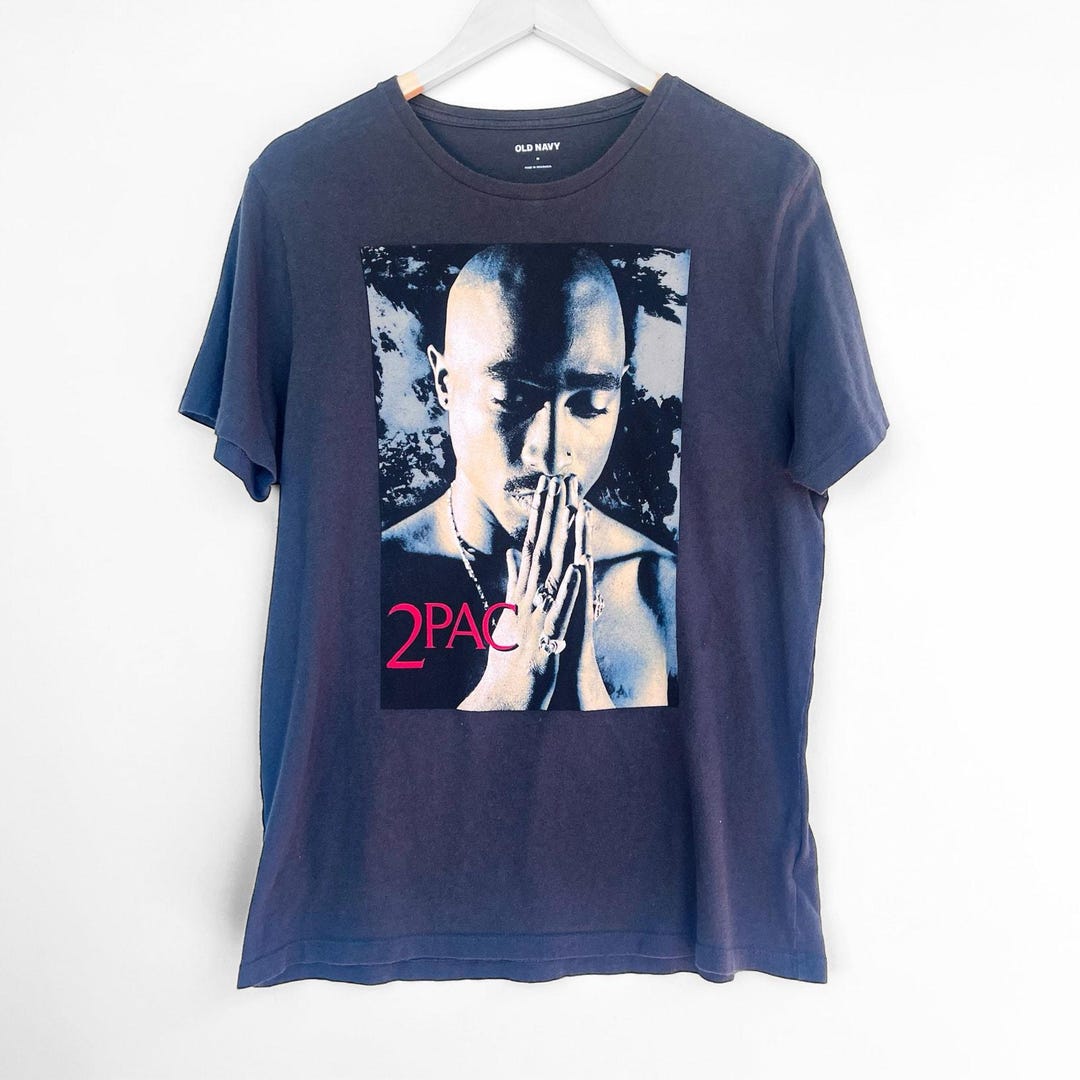 2pac Tupac Shakur Graphic T Shirt Black Hip Hop Rap Tee Old Navy Medium ...