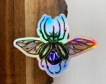 Holographic Beetle Sticker - Etsy
