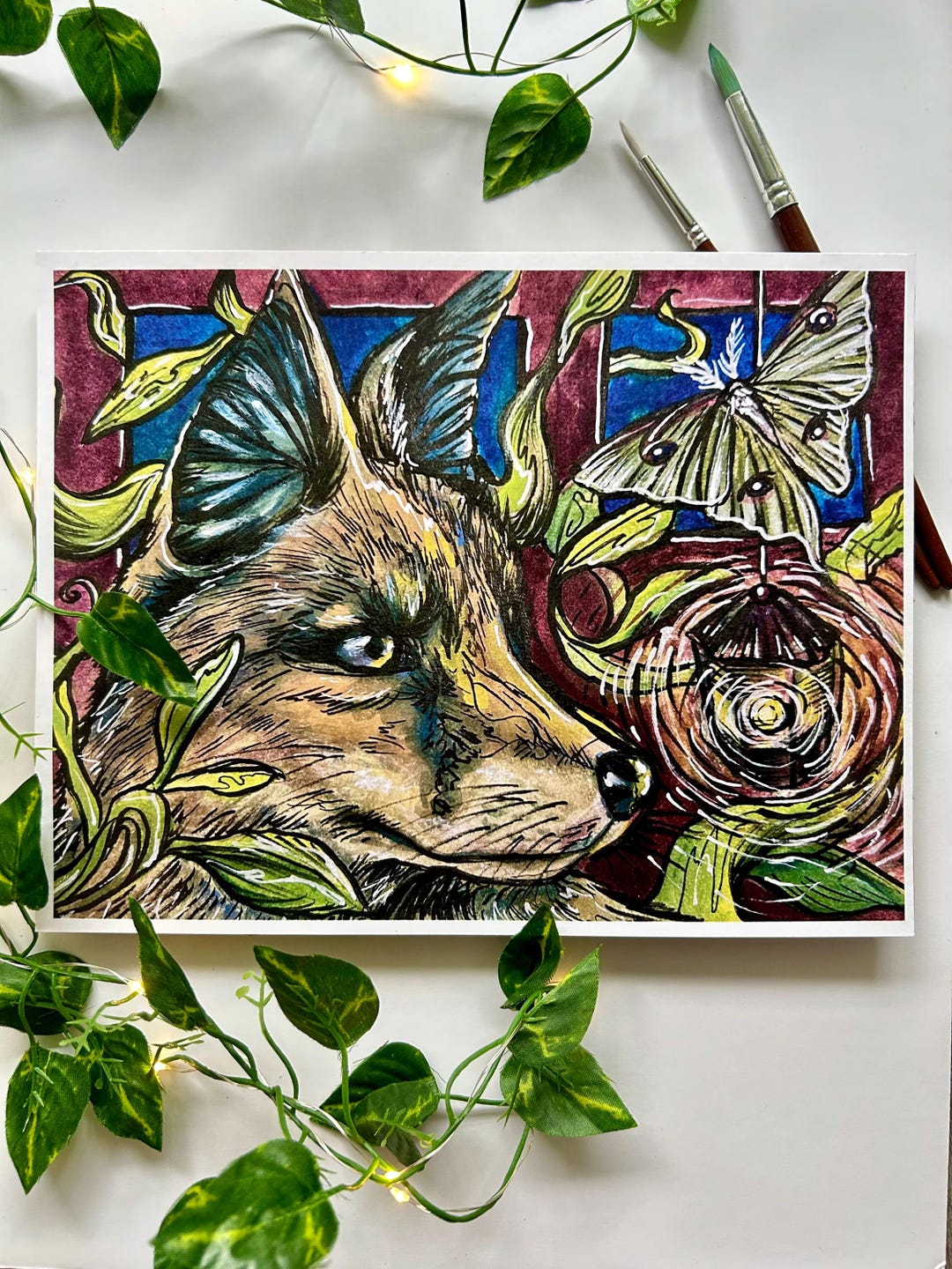 Cottagecore Fox Art Print, Fox Wall Art, Fairycore Wall Decor, Woodland ...