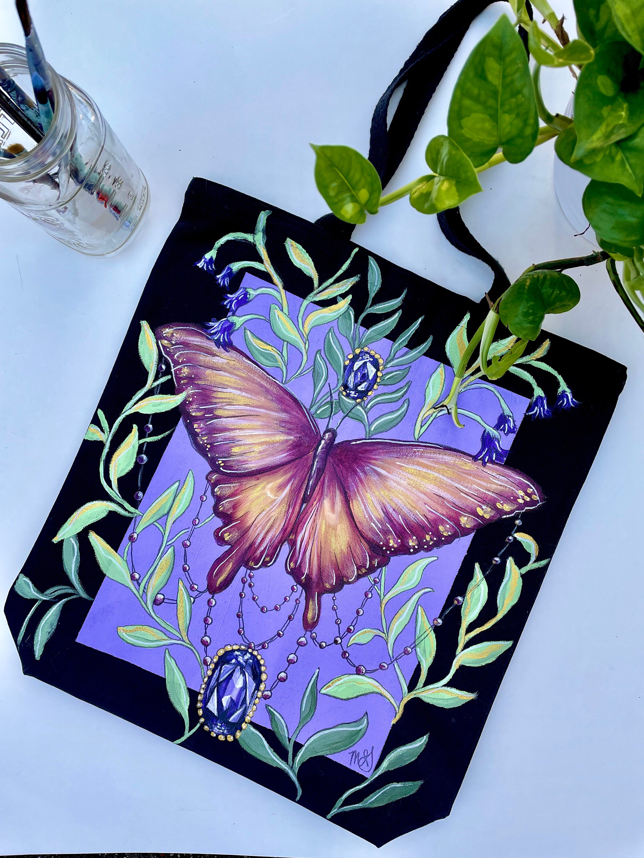 Custom Tote Bag Painting Hand Painted Tote Bag Customizable | Etsy