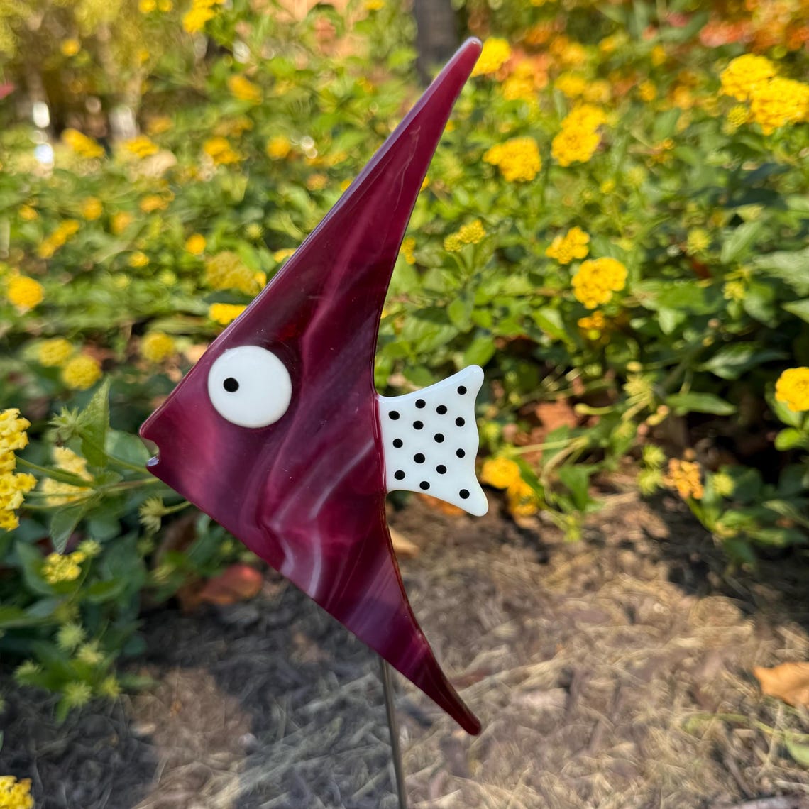 Festive Fused Glass Fish Plant Stakes - Choose ONE - Etsy