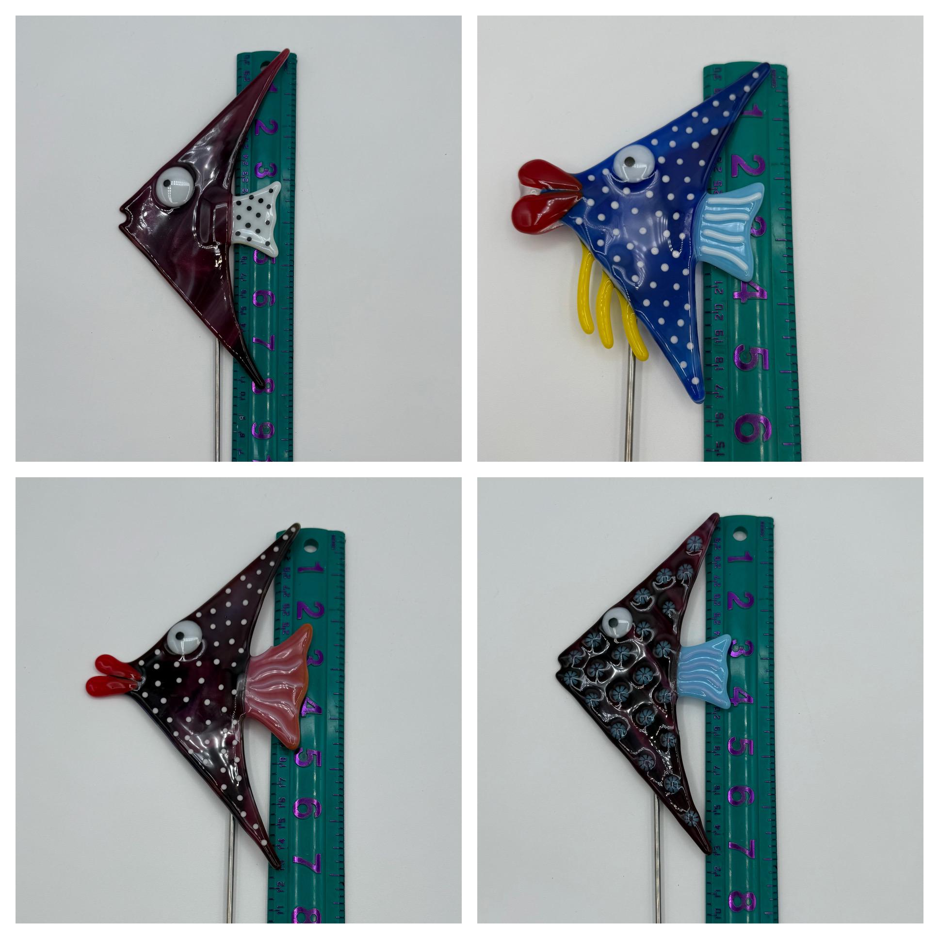 Festive Fused Glass Fish Plant Stakes - Choose ONE - Etsy