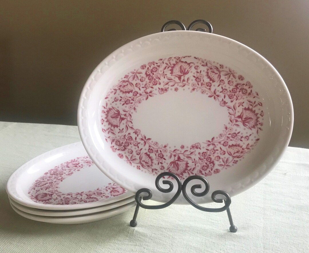 Vintage Syracuse China Roxbury (mayflower Red) Pattern – Oval Platter ...