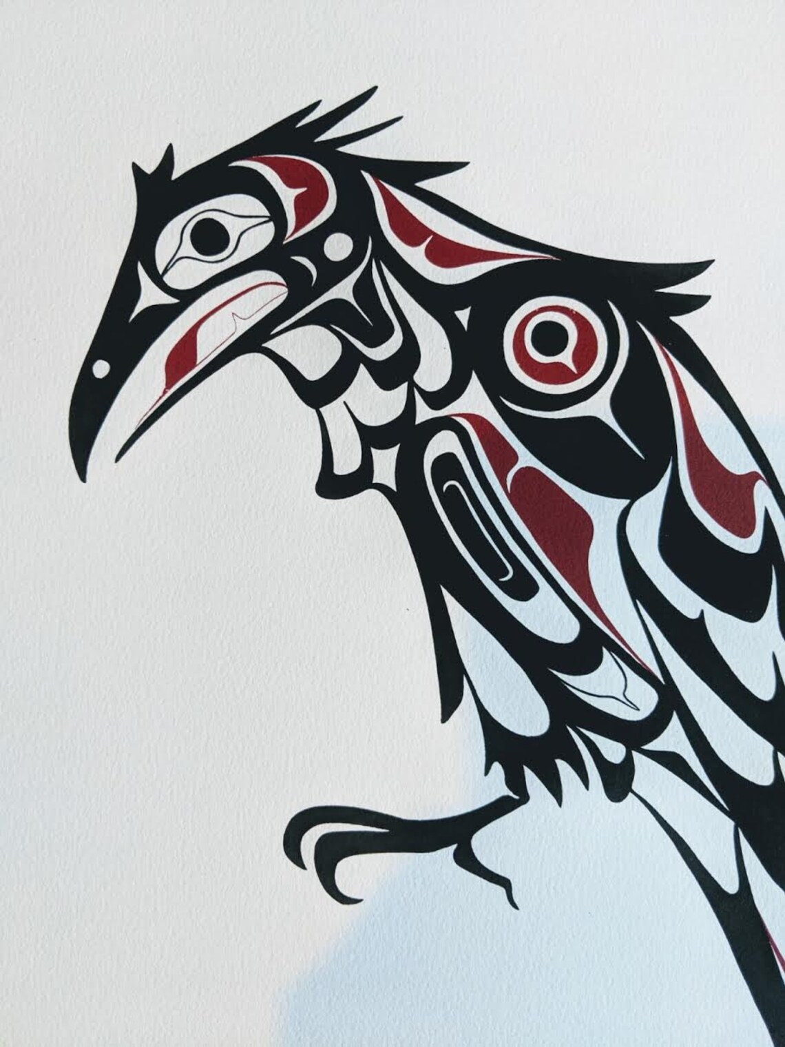 Raven Screen Print - Pacific Northwest Coast Style Art- Handmade ...