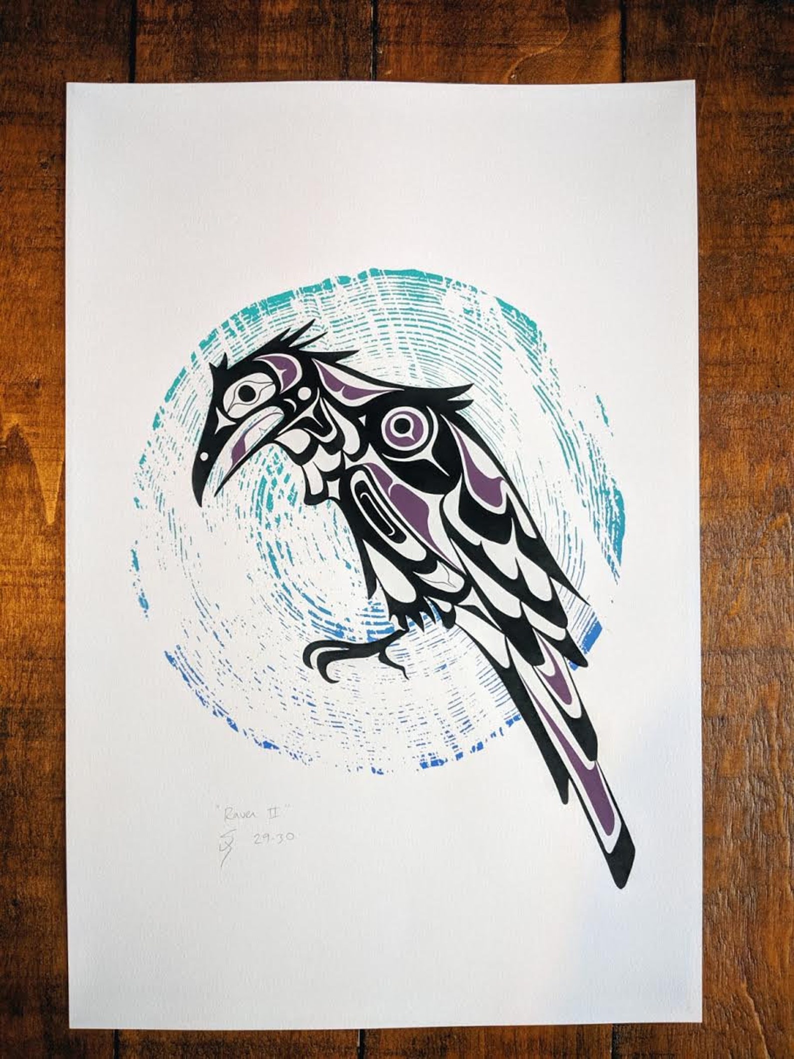 Raven Formline Art - Northwest Coast Style - Handmade Screen Print ...