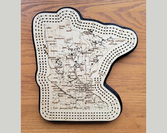Minnesota Cribbage Board - Etsy