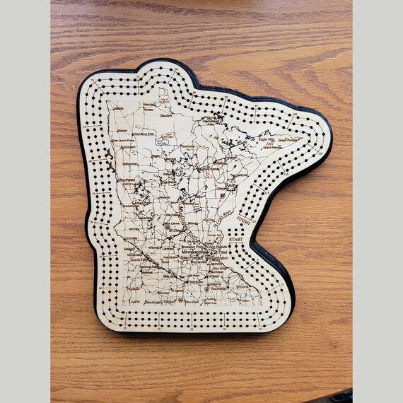 Minnesota Cribbage Board | Etsy