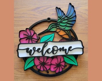 Wood Hummingbird Sign - Etsy