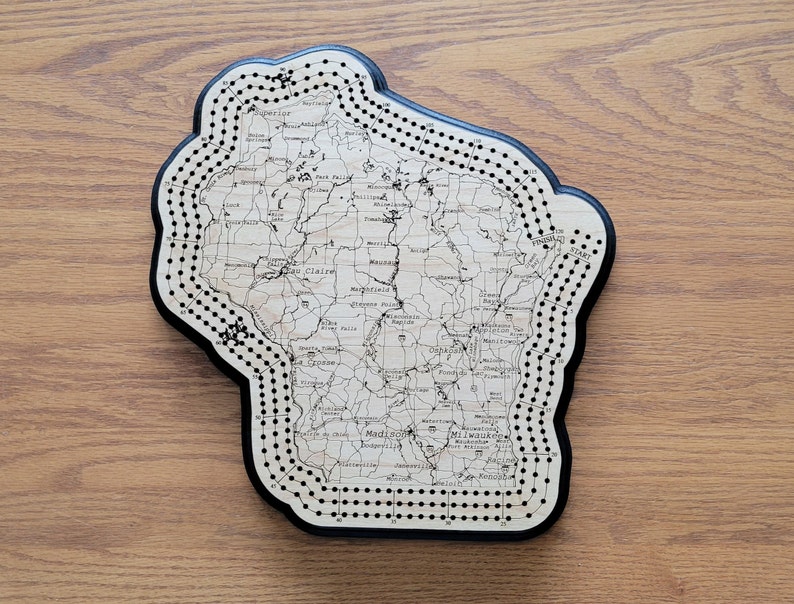 Wisconsin Cribbage Board - Etsy