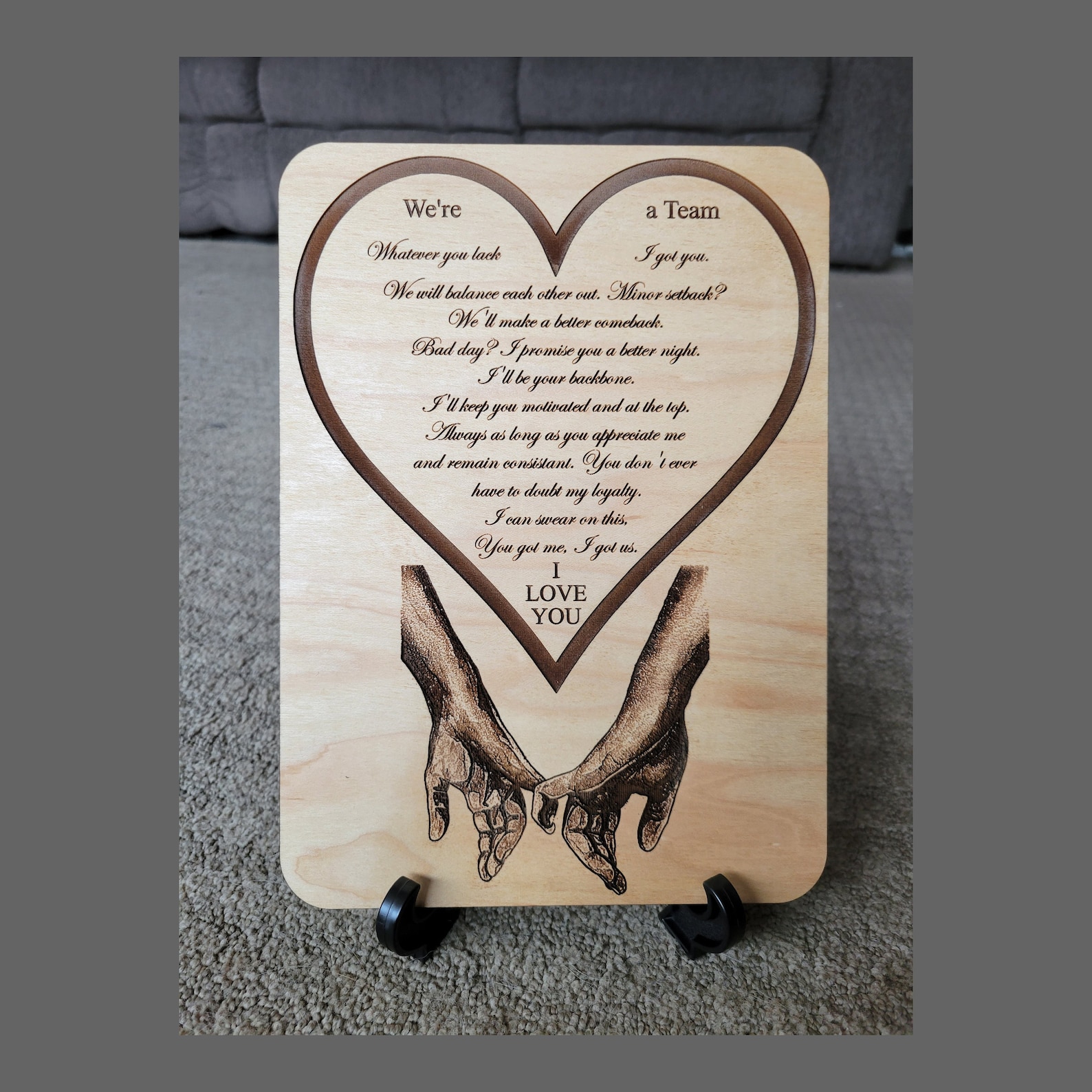 We're a Team Plaque - Etsy