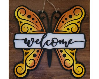 Butterfly Welcome Sign DIY Kit Butterfly Sign Craft Kit - Etsy