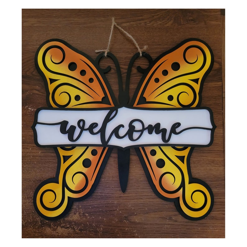 Butterfly Welcome Sign - Etsy