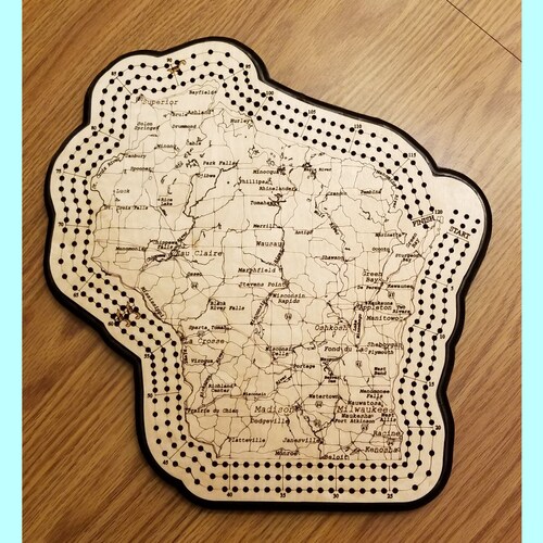 Wisconsin Cribbage Board - Etsy