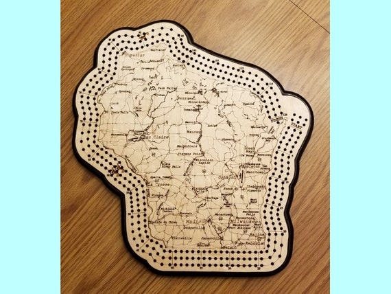 Wisconsin Cribbage Board - Etsy