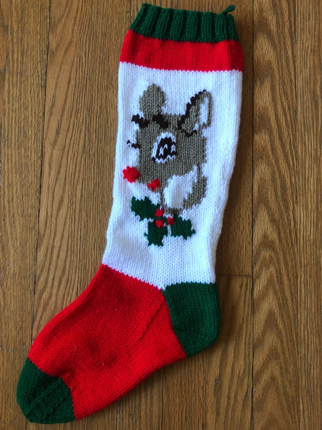 Rudolph Stocking - Etsy