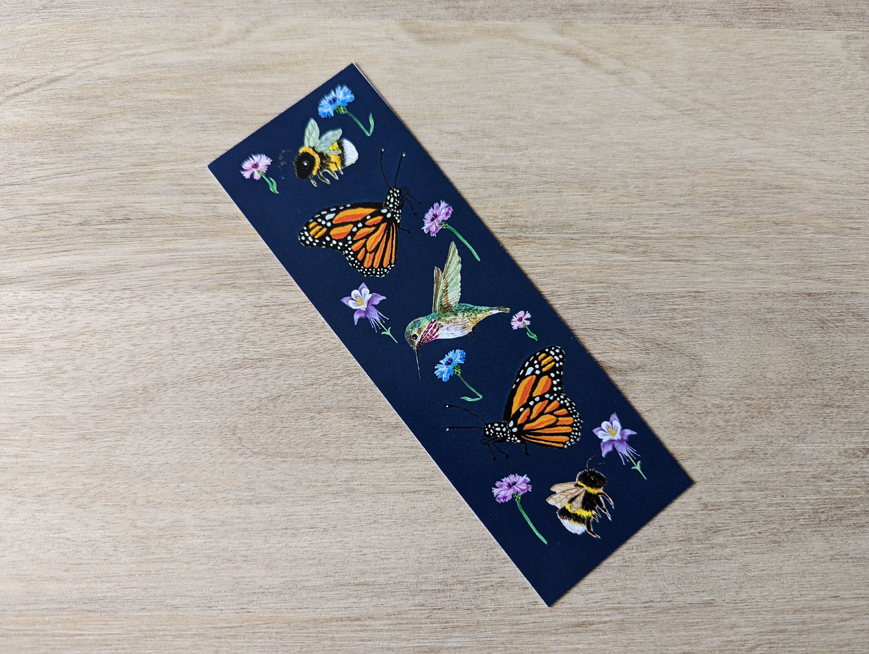 Butterfly and Pollinators Bookmarks Set of 3 printed Watercolor ...