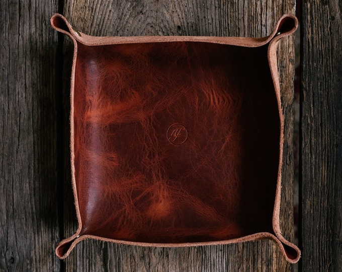 Horween Leather Valet Tray | Large Everyday Carry Tray - Etsy