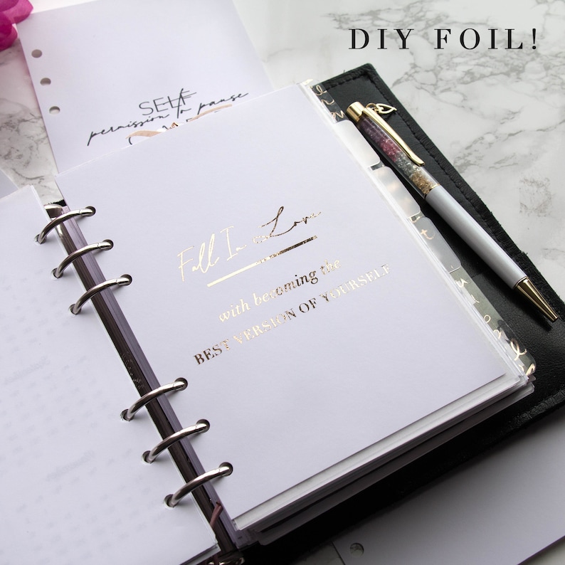 PRINTABLE A5 RINGS Self Care Planner Dashboard Set 4 | Etsy