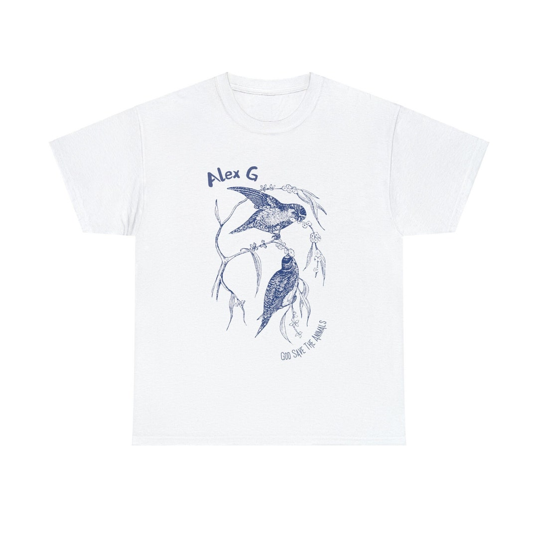 Alex G T-shirt- God Save the Animals Birds- Blue Birds- Alex G Merch ...