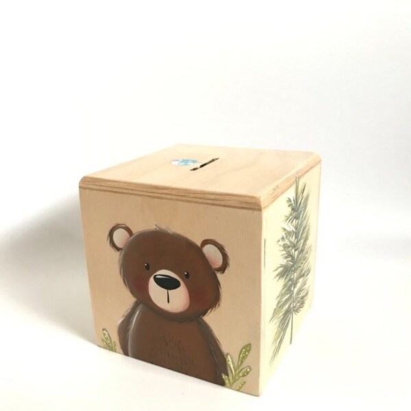 Teddy Bear Bank - Etsy