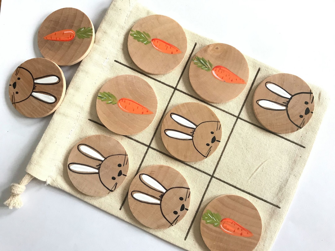 Easter Tic-tac-toe Game, Rabbit, Carrots, Tic-tac-toe - Etsy Canada