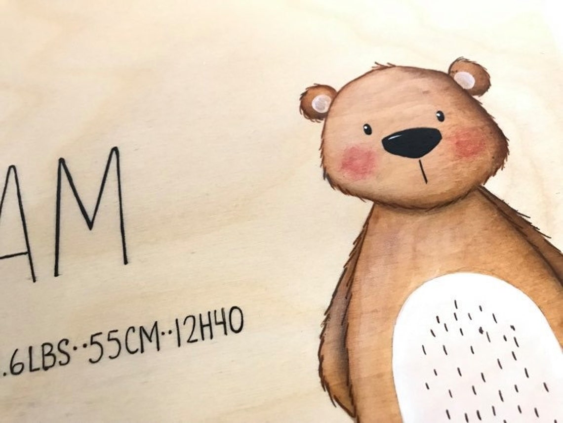 Bear Memory Box Keepsake Box Baby Child Memory Box | Etsy