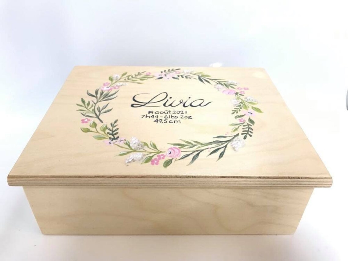 Baby Keepsake Box Personalised New Baby Gift Girl for | Etsy