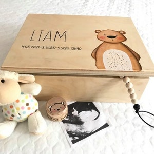 Bear Memory Box, Keepsake Box, Baby, Child Memory Box - Etsy
