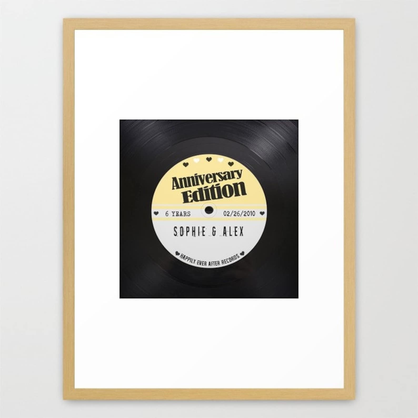 Custom wall art your own record label print framed print | Etsy