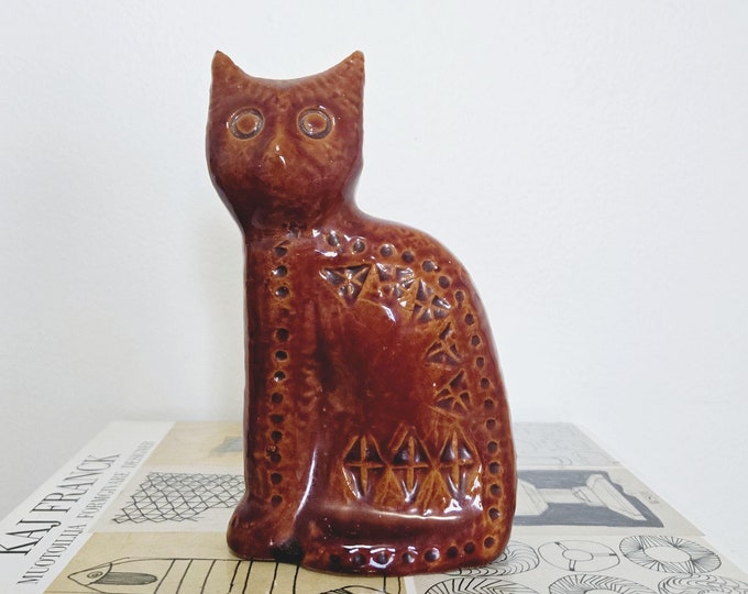 Vintage Bitossi Rimini Cat, Aldo Londi, Made in Italy, Bitossi Animal ...