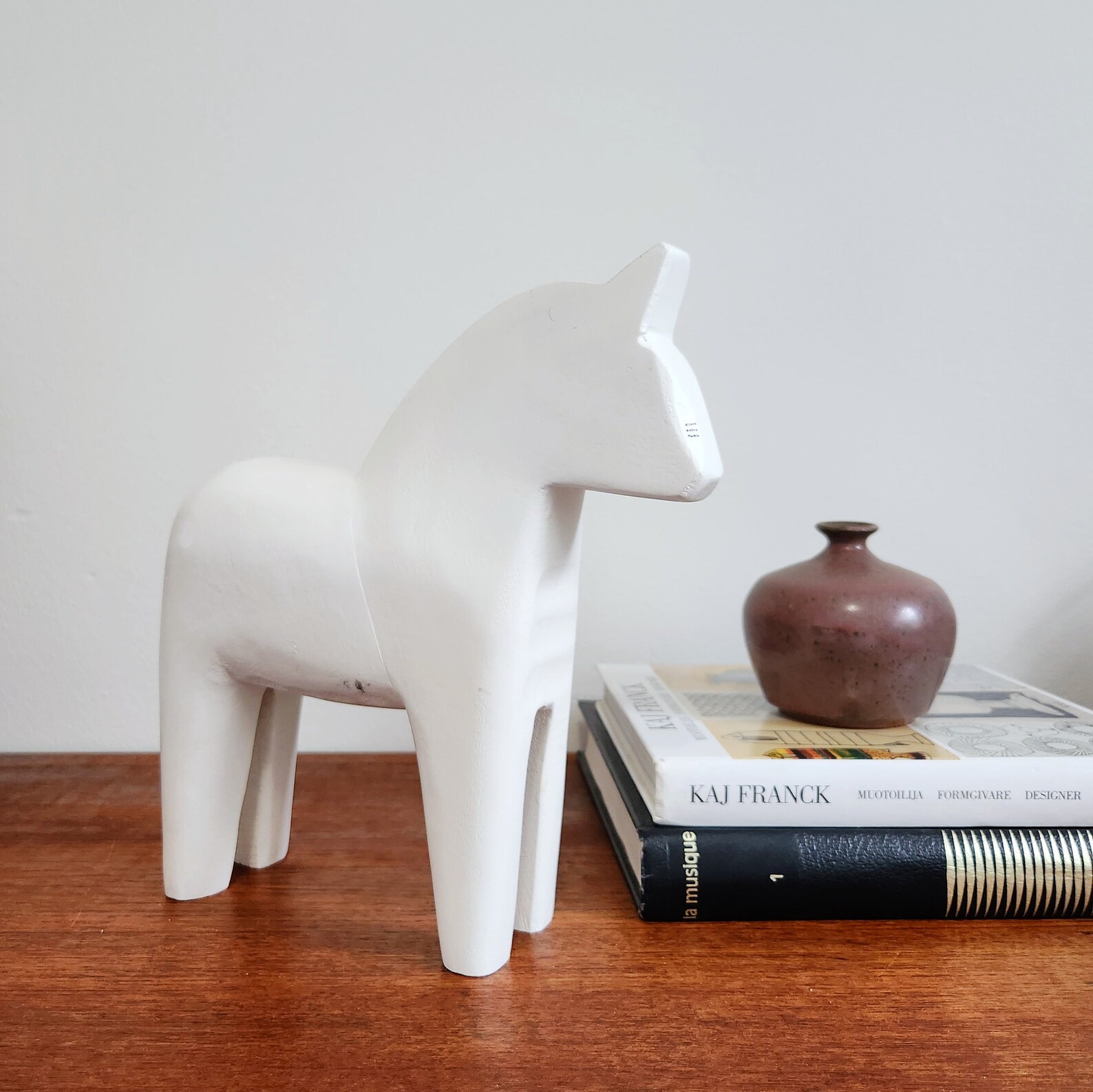 Vintage 1990s Wooden Ikea White Dala Horse - Etsy