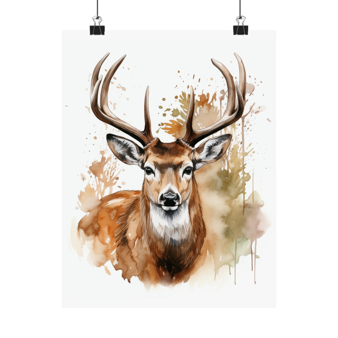 Whitetail Deer Matte Vertical Poster - Etsy
