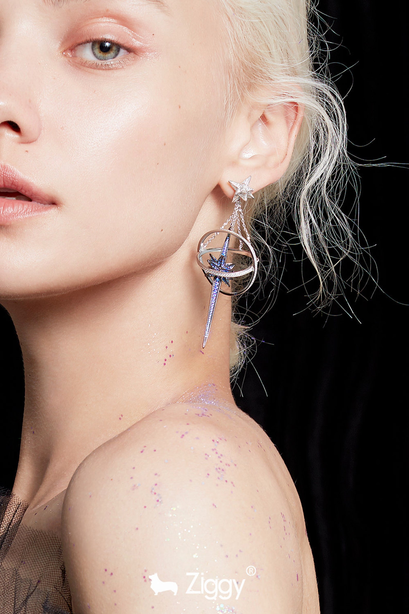 Supernova Earrings, Star and Galaxy Jewelry, Star Earrings, Dainty ...