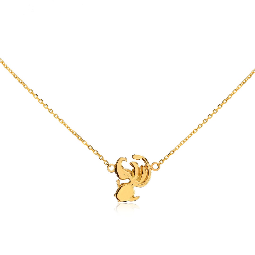 Solid 18K Goldfish Necklace, 18K Gold Chain Necklace Women,gold Dainty ...