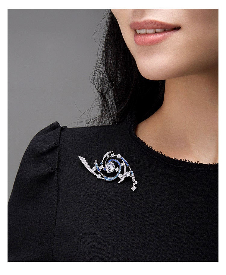 Unisex Supernova Brooch, Star and Galaxy Jewelry, Lapel Pin for Men ...